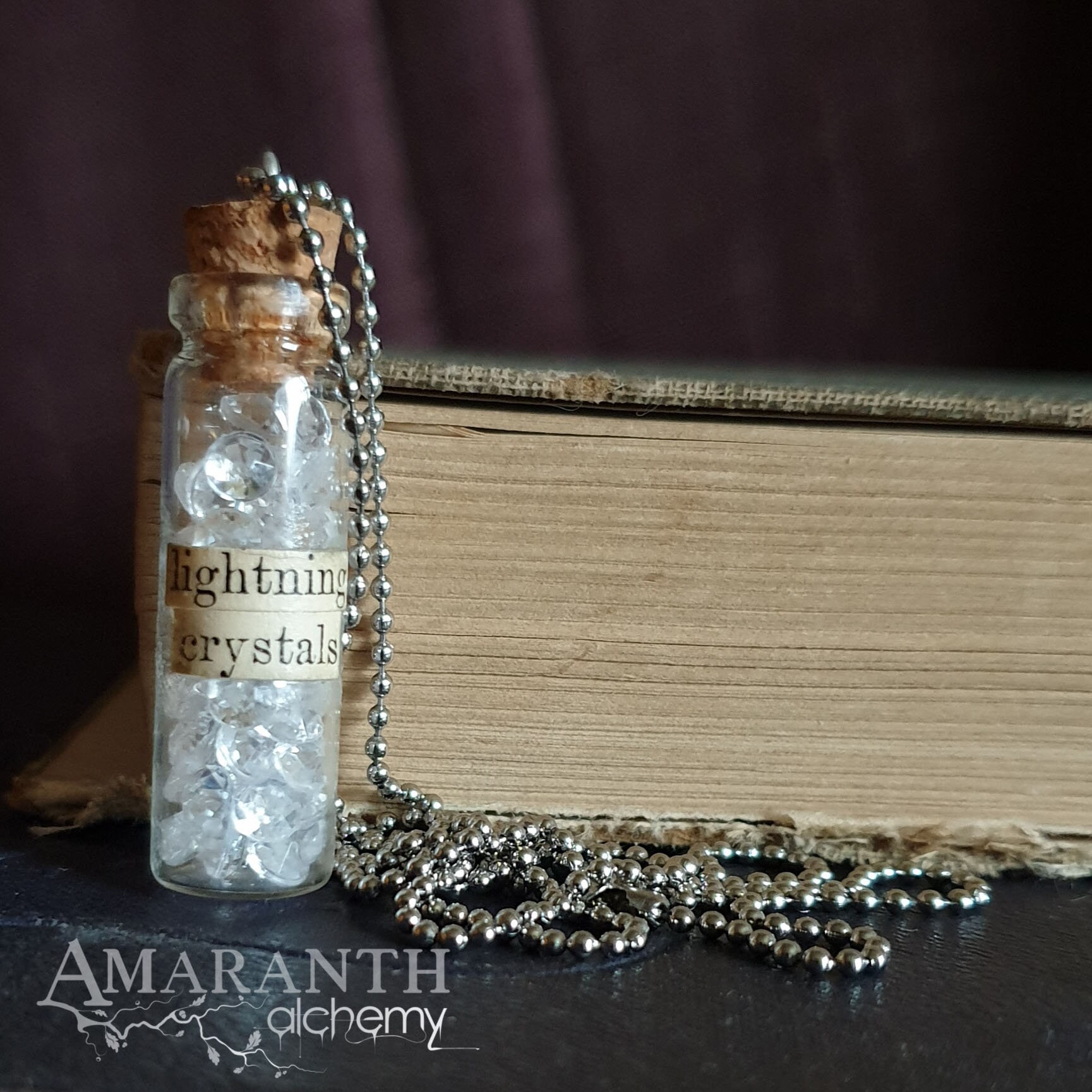 Lightning Crystals Potion Bottle Bookpage Myth and Magic - Etsy