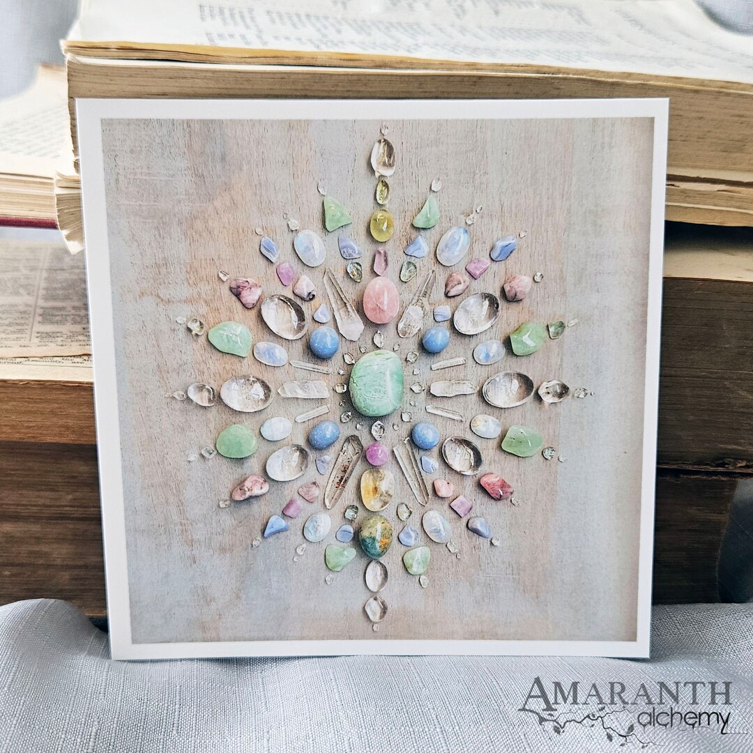 Crystal Grid Postcard Ostara, Spring Rebirth Compassion, Joy, and Peace ...