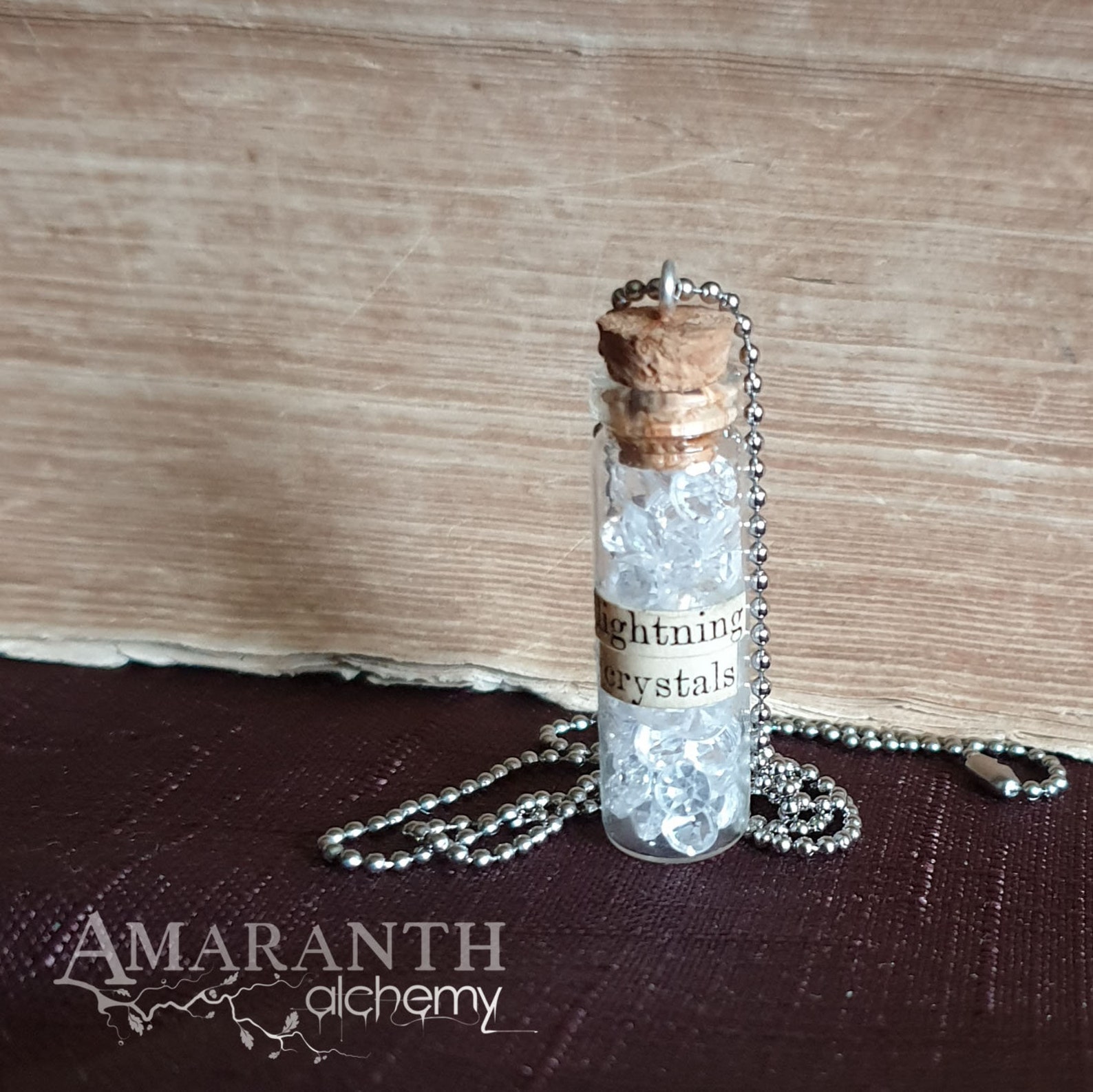 Lightning Crystals Potion Bottle Bookpage Myth and Magic - Etsy