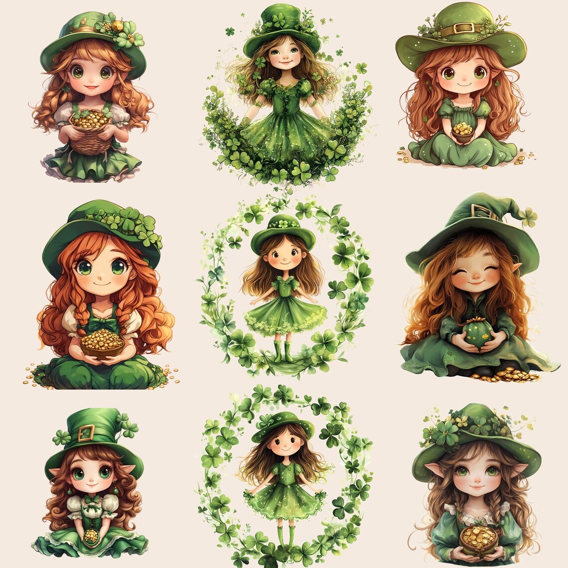 St. Patrick's Day Clipart, Cute Saint Patrick's Day PNG, Leprechaun ...