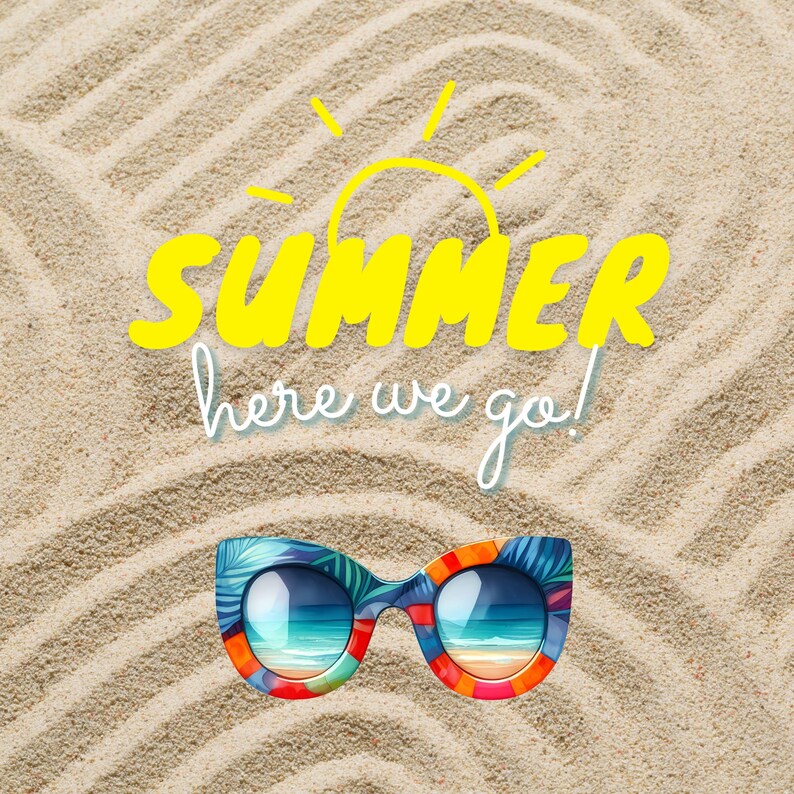 Glasses Cliparte, Tropical Sunglasses Clipart Set, Summer Sunglasses ...