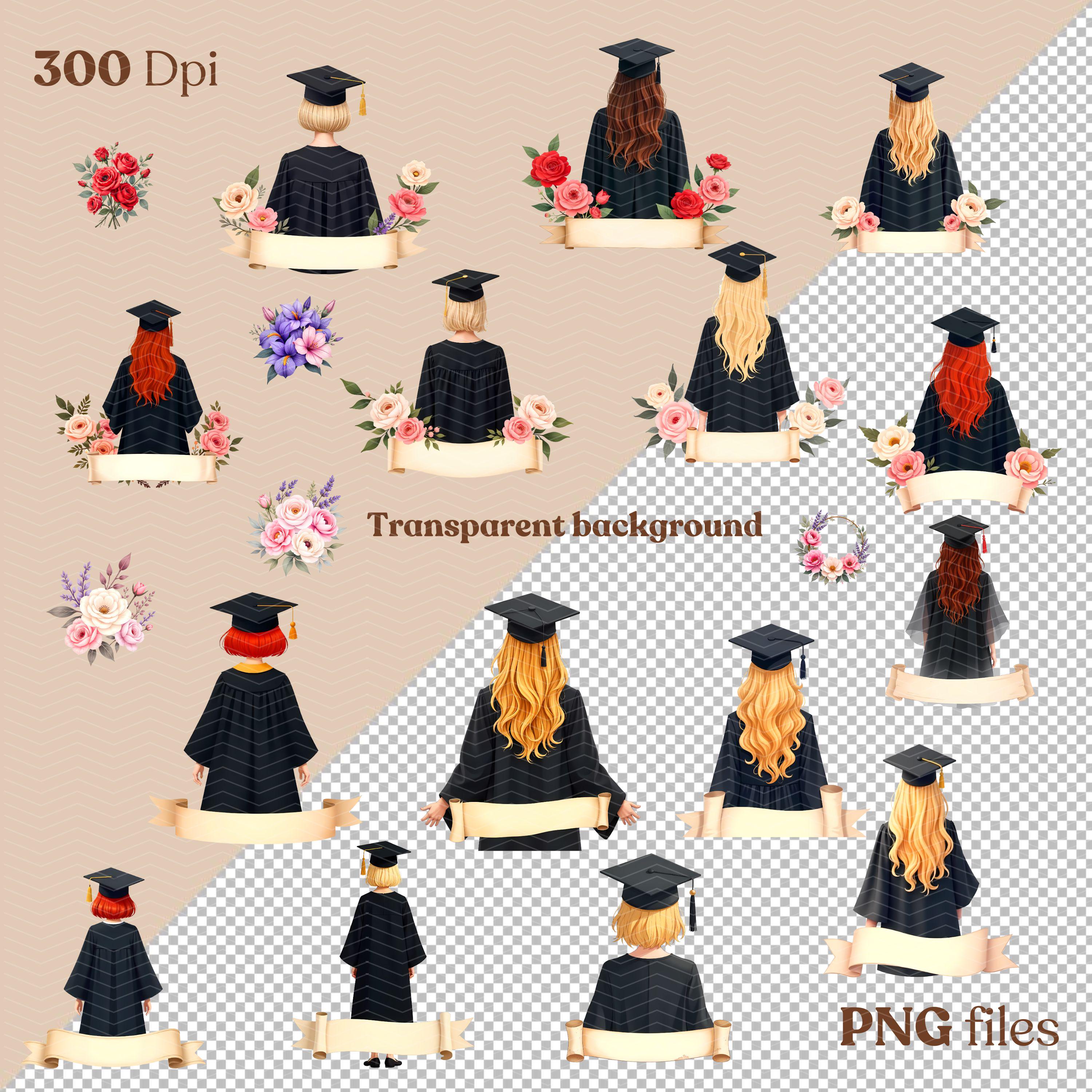 Watercolor Graduation, Cap, Alumni Clipart, Senior Hat, Graduation ...