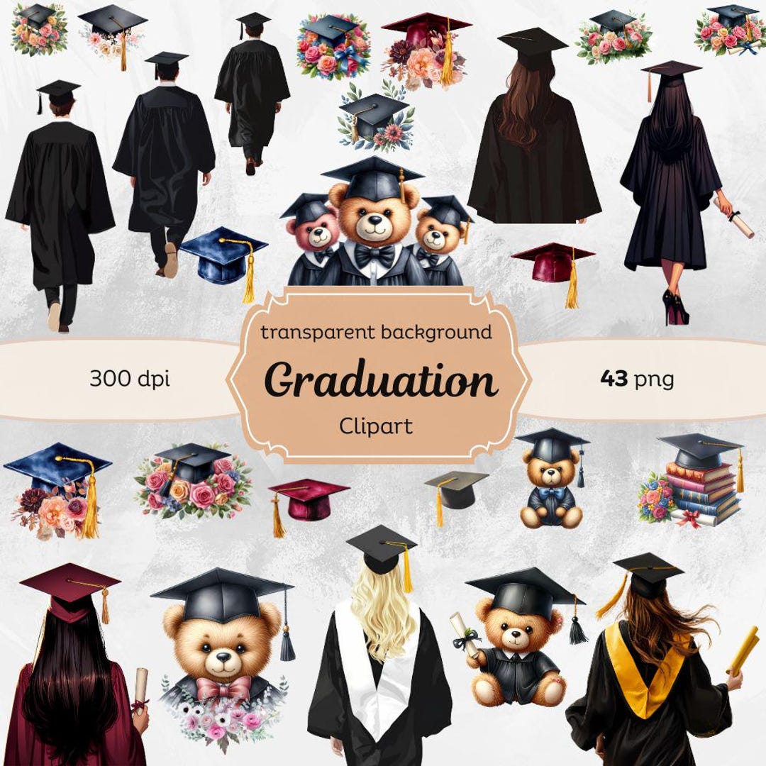 Watercolor Graduation Png, Graduation Cap, Graduation Clipart, Graduation Hat - Graduation ...