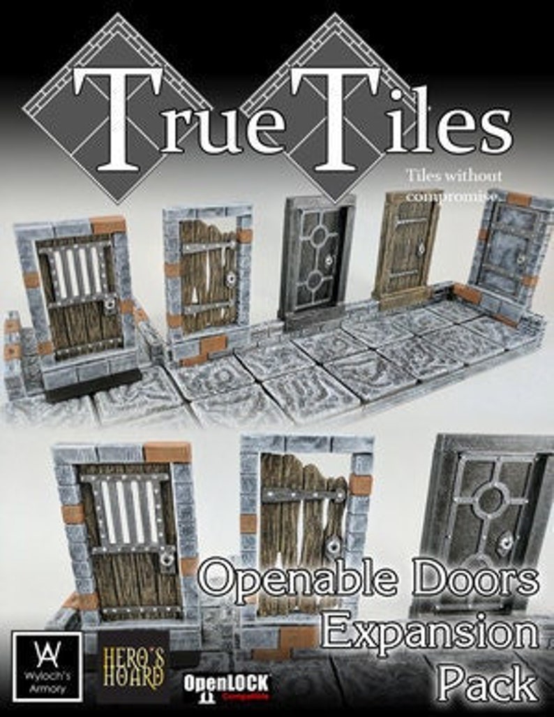 Openable Dungeon Doors / Terrain / Scatter Terrain / Tabletop Gaming ...