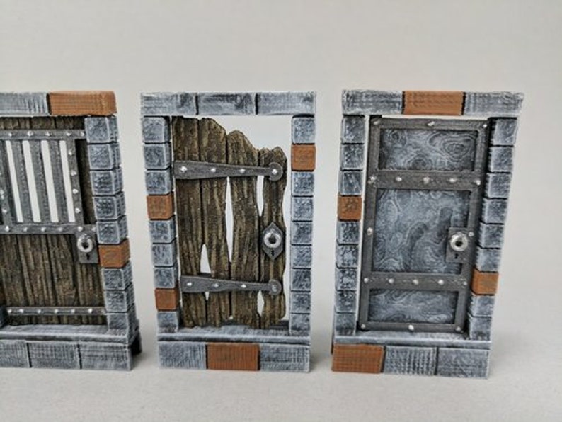 Openable Dungeon Doors / Terrain / Scatter Terrain / Tabletop Gaming ...