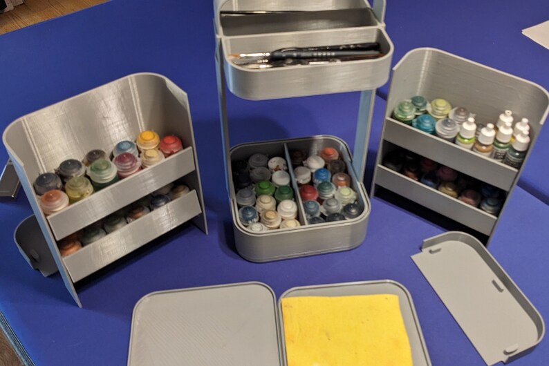 Mobile Paint Station Caddy / Painting / Paint Storage / Make-up / Make ...