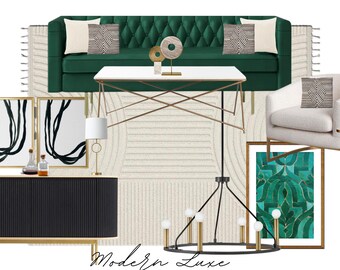 Virtual Interior Design Shopping Guide Interiors Living Room - Etsy