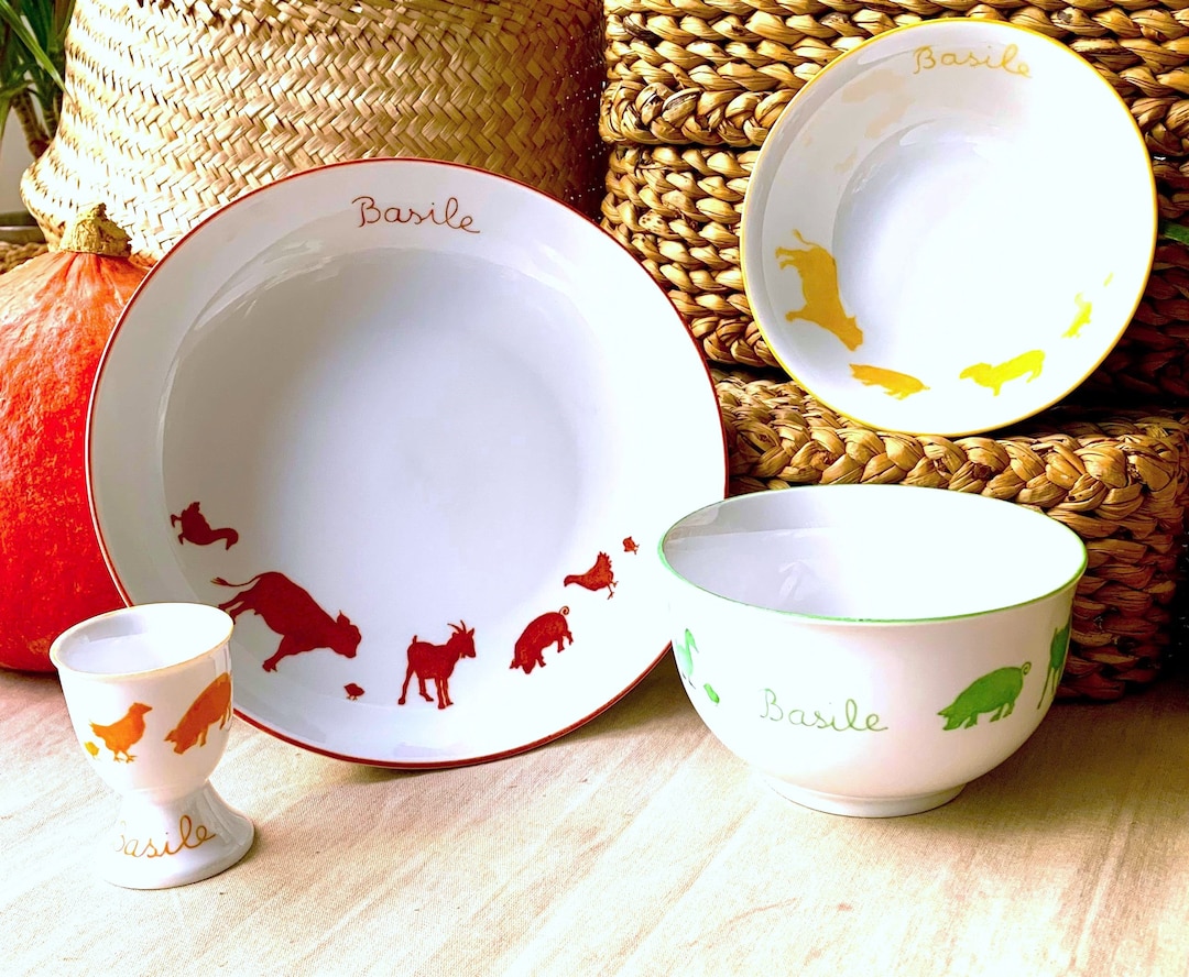 Personalized Farm Animals Kids Dinnerware Set - Etsy