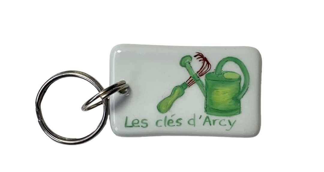 Personalized Rectangular Key Ring for Hand-painted Country House - Etsy