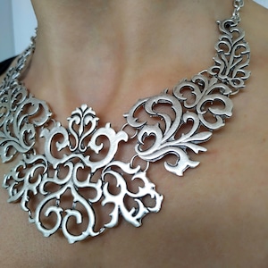 Large Damask Antique Necklace Silver Damascus Collar Middle Eastern ...