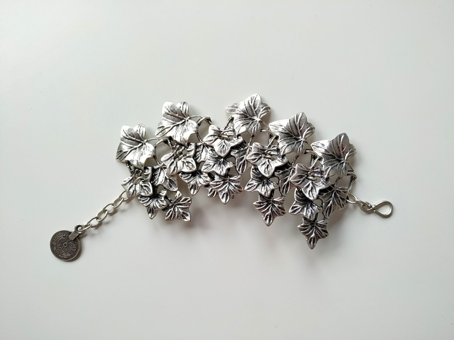 Poison Ivy Bracelet/ Ivy Leaf Bracelet/ Silver Ivy Jewelry/ Turkish ...