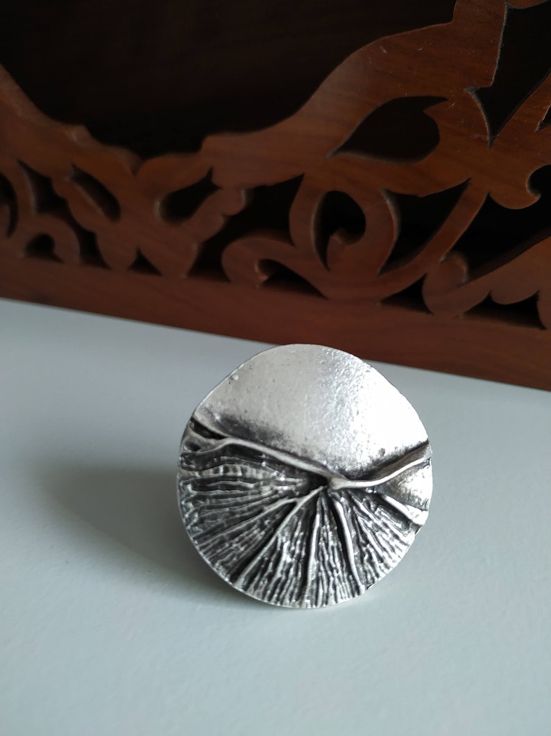 Large Round Ring/ Round Antique Silver Ring/statement Ring/ Turkish ...