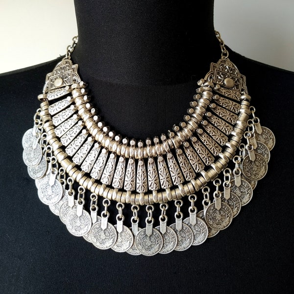 Silver Coin Necklace - Etsy