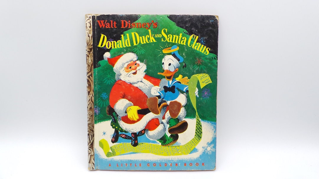 Vintage Walt DISNEY'S DONALD DUCK & Santa Claus Little Golden Book 1952 ...