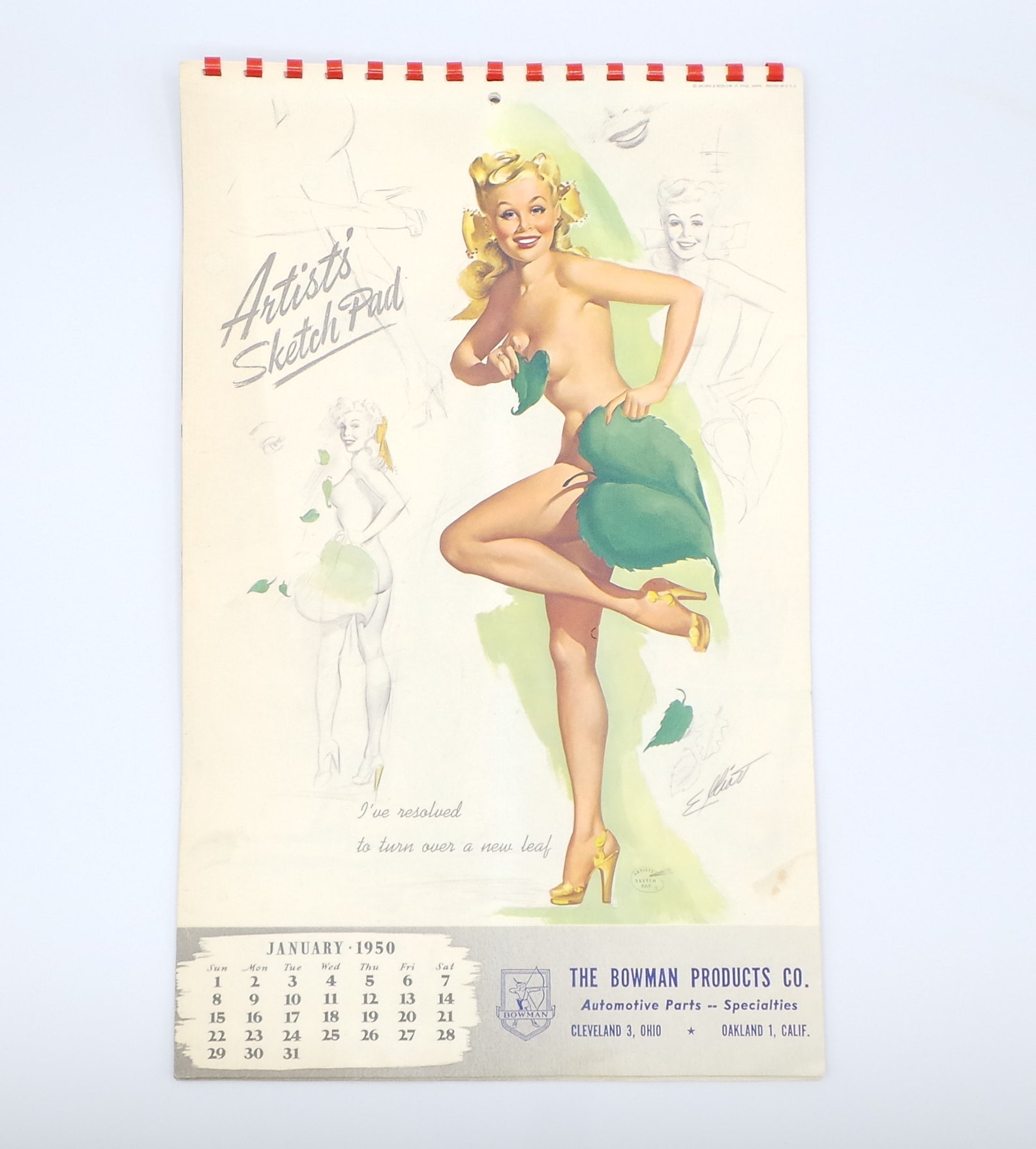 Vintage ELLIOTT Artist's Sketch Pad PINUP Promo 1950 | Etsy