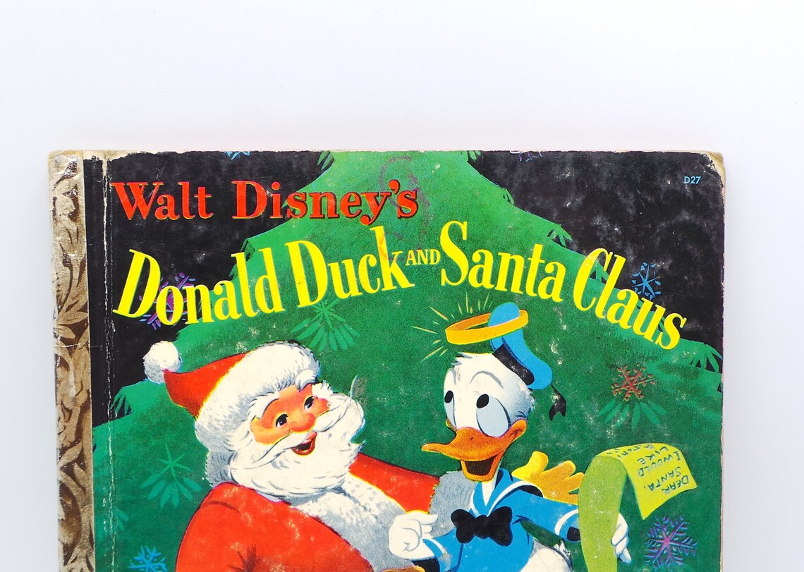 Vintage Walt DISNEY'S DONALD DUCK & Santa Claus Little - Etsy