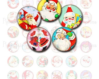 SANTA CIRCLES Collage Digital Images printable Download File - Etsy