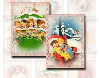 INSTANT DOWNLOAD Digital Collage Sheet Christmas Tags - Etsy