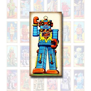 Retro Robots Digital Download Clip Art, Instant Printable Graphics, Sci ...