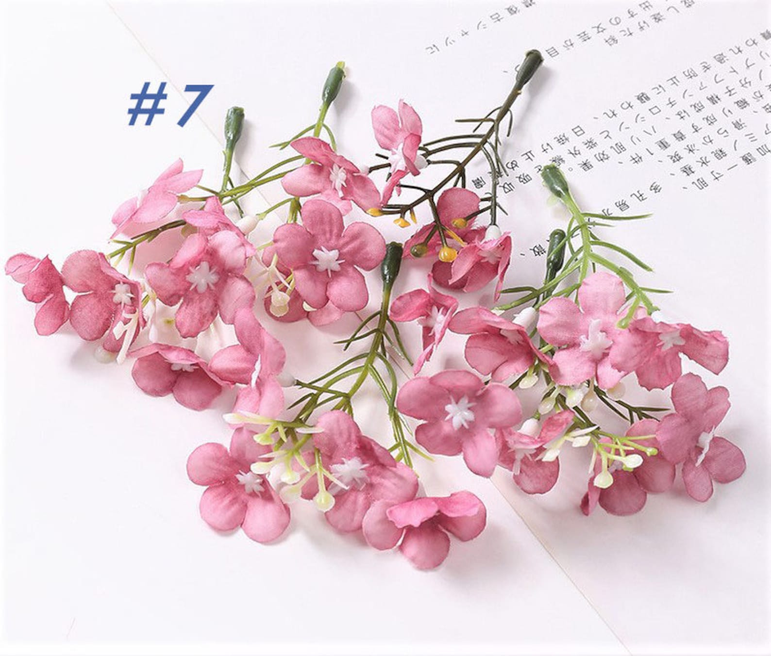 25 Stems Artificial Flowers, 8 Colors, Cupcake Decor, Wedding Cake ...
