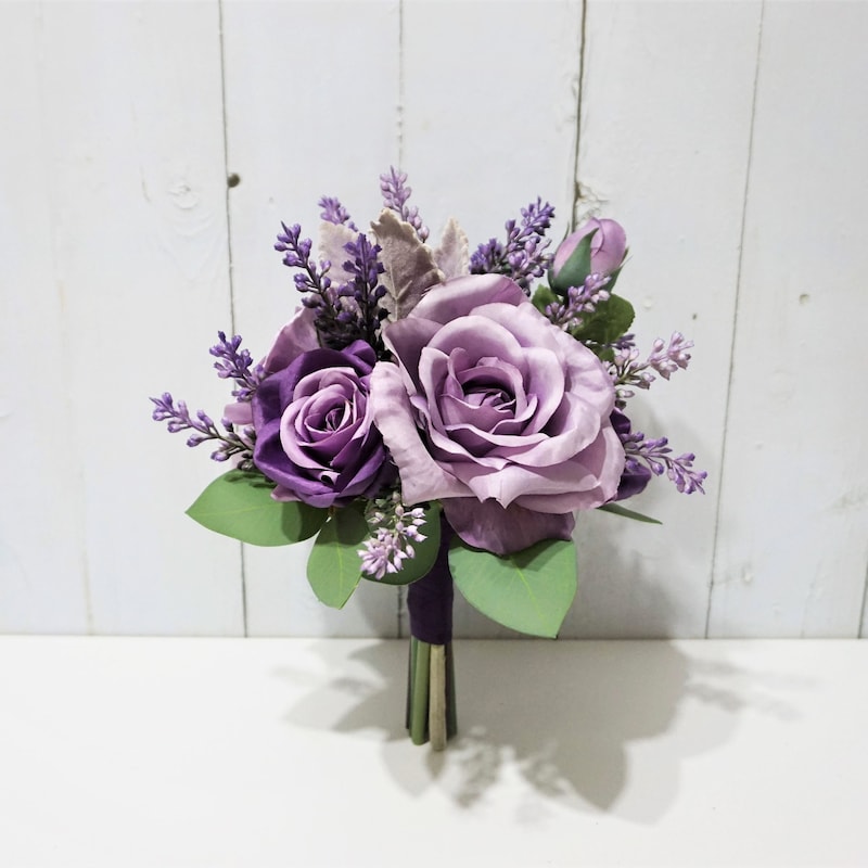 Purple Rose Bouquet - Etsy