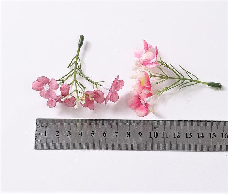 25 Stems Artificial Flowers, 8 Colors, Cupcake Decor, Wedding Cake ...