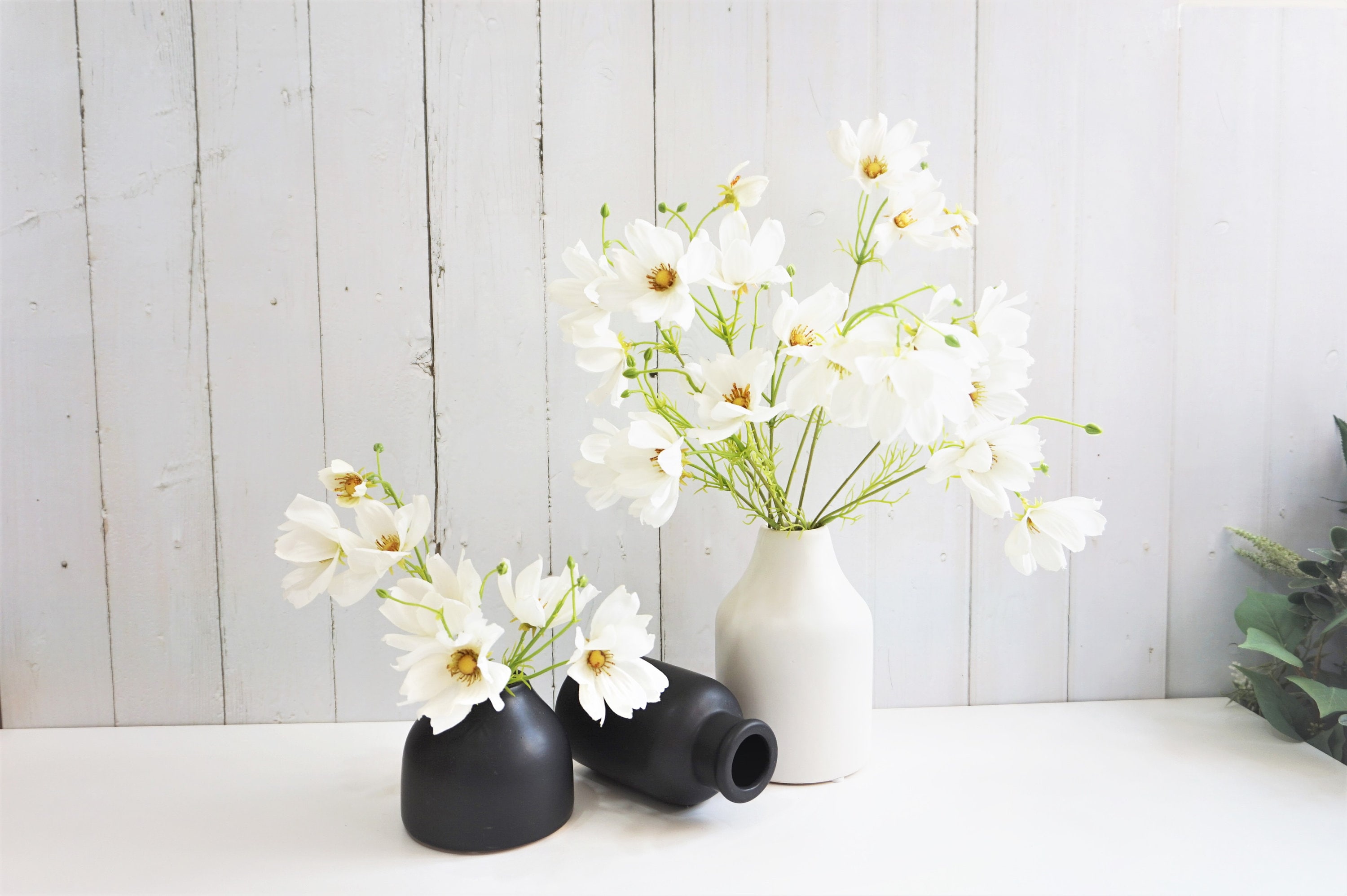 Artificial White Cosmos, Silk Flowers, Faux Bouquet Flowers, Wedding ...