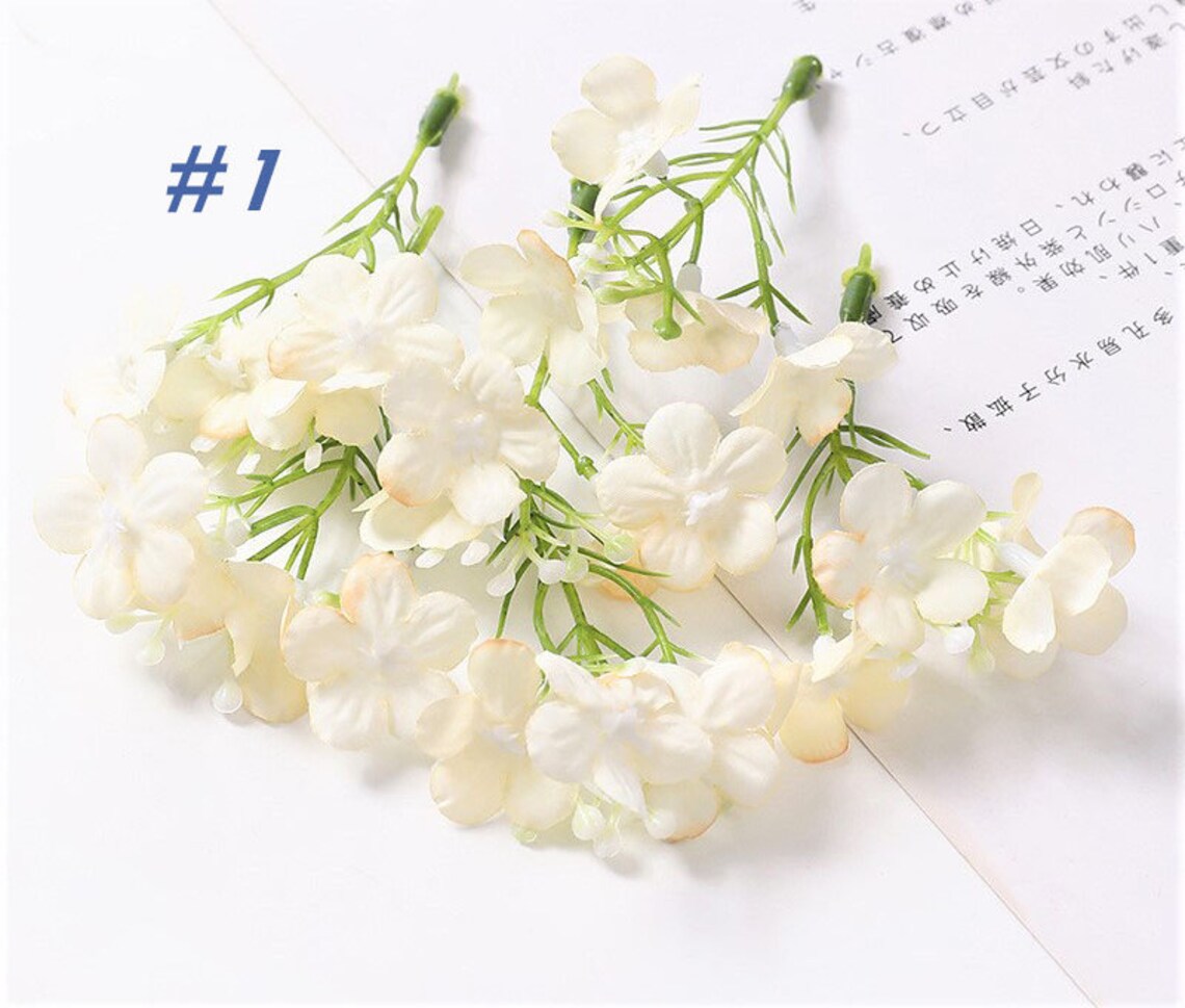 25 Stems Artificial Flowers, 8 Colors, Cupcake Decor, Wedding Cake ...