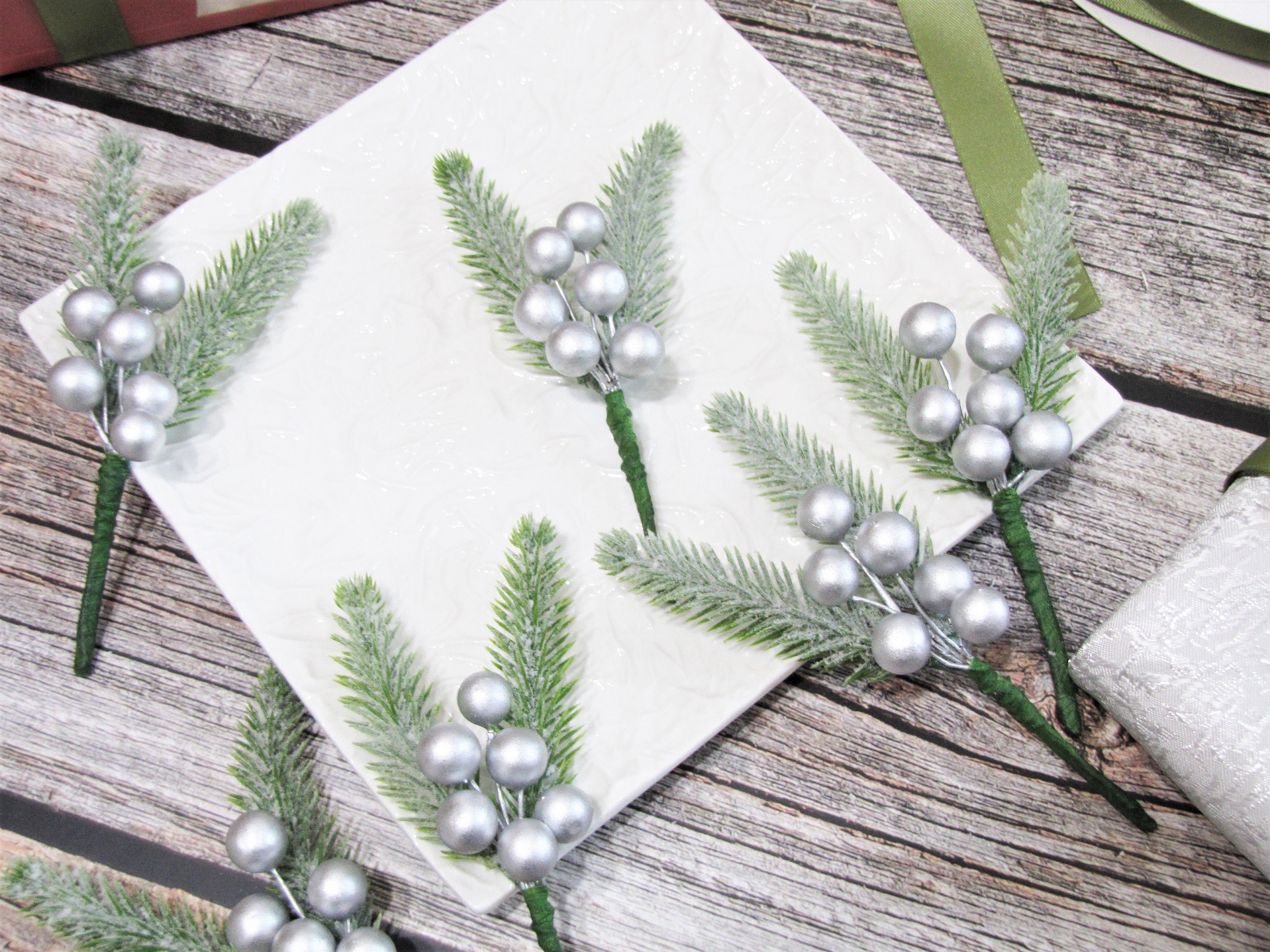 Pack of 8 Silver Berry Sticks Silver Wedding Decor Gift - Etsy