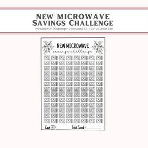 New Microwave Savings Challenge Printable | US Letter Size Savings ...