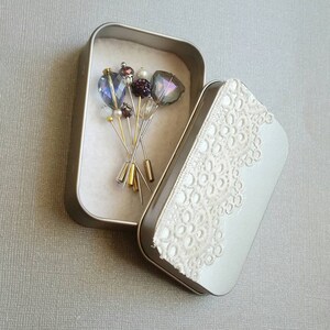 Purple Hijab Pin Set Tin, Hijab Pin Box, Hijab Accessories, Bridal ...