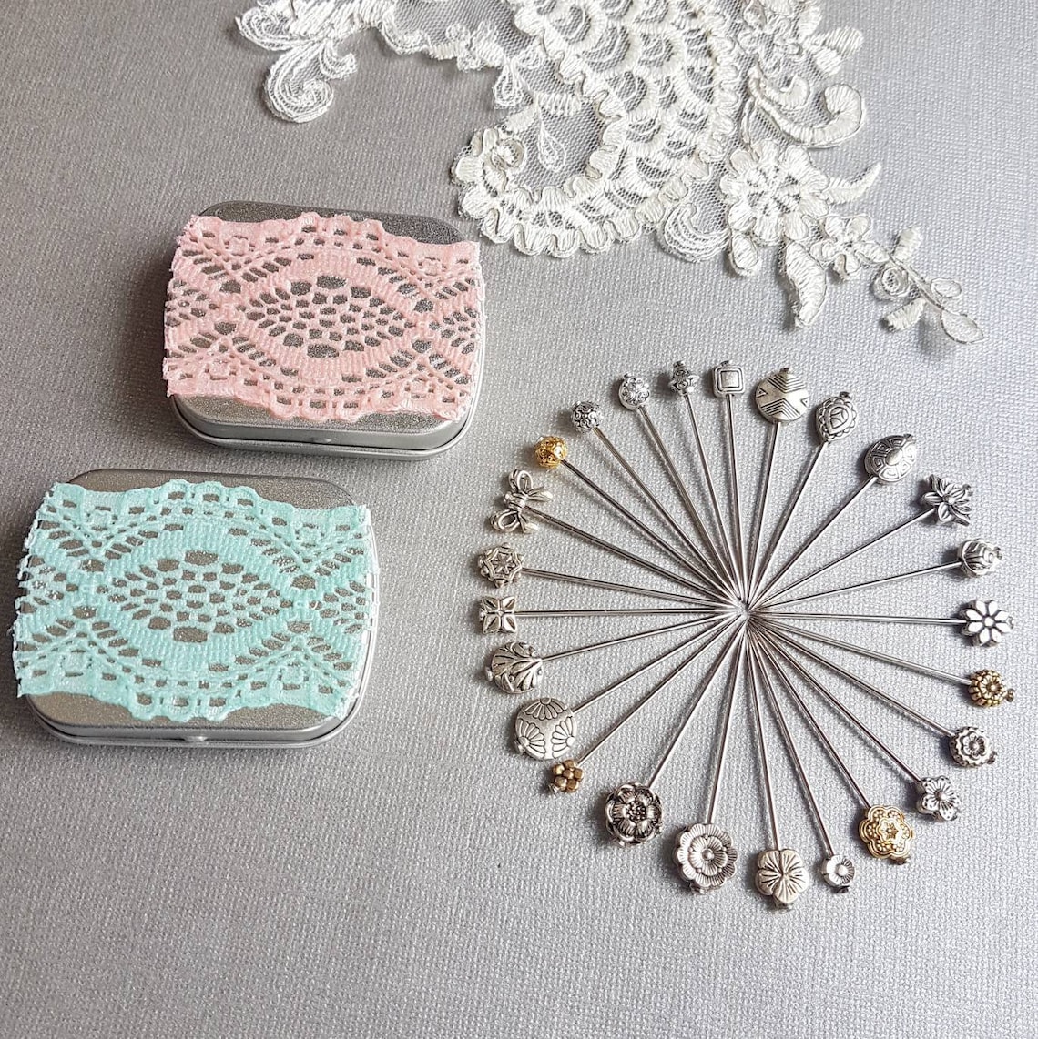 Hijab Pin Travelling Tin Hijab Pin Box Stick Pin Hat Pin | Etsy