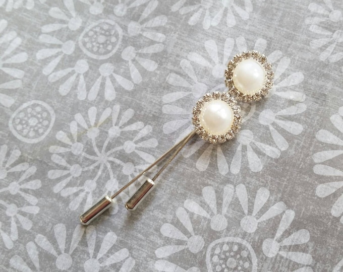 Pearl Hijab Pin, Scarf Pin, Hijab Accessory, Bridal Hijab, Hat Pin ...