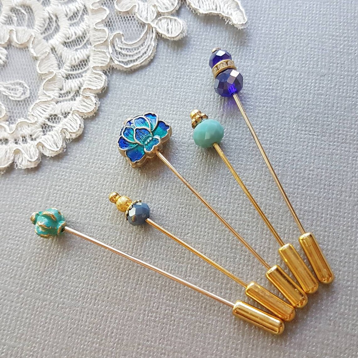 Hijab Pin Set Hat Pin Islamic Jewelry Muslim Bridesmaid | Etsy