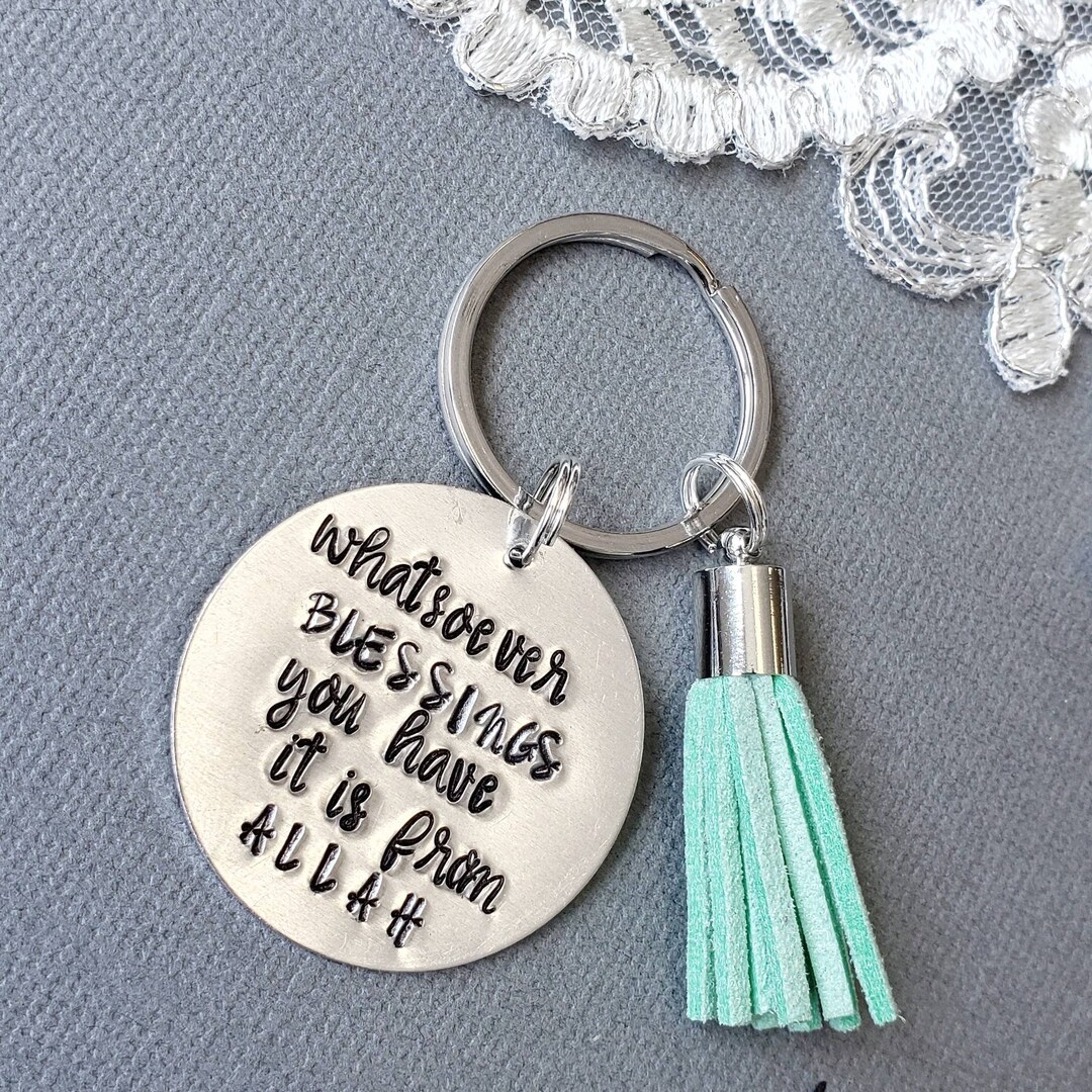 Personalized Islamic Gift, Personalized Keychain, Custom Key Ring ...