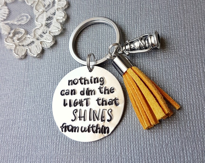 Inspirational Key Chain, Maya Angelou Quote, Personalized Gift, Custom ...