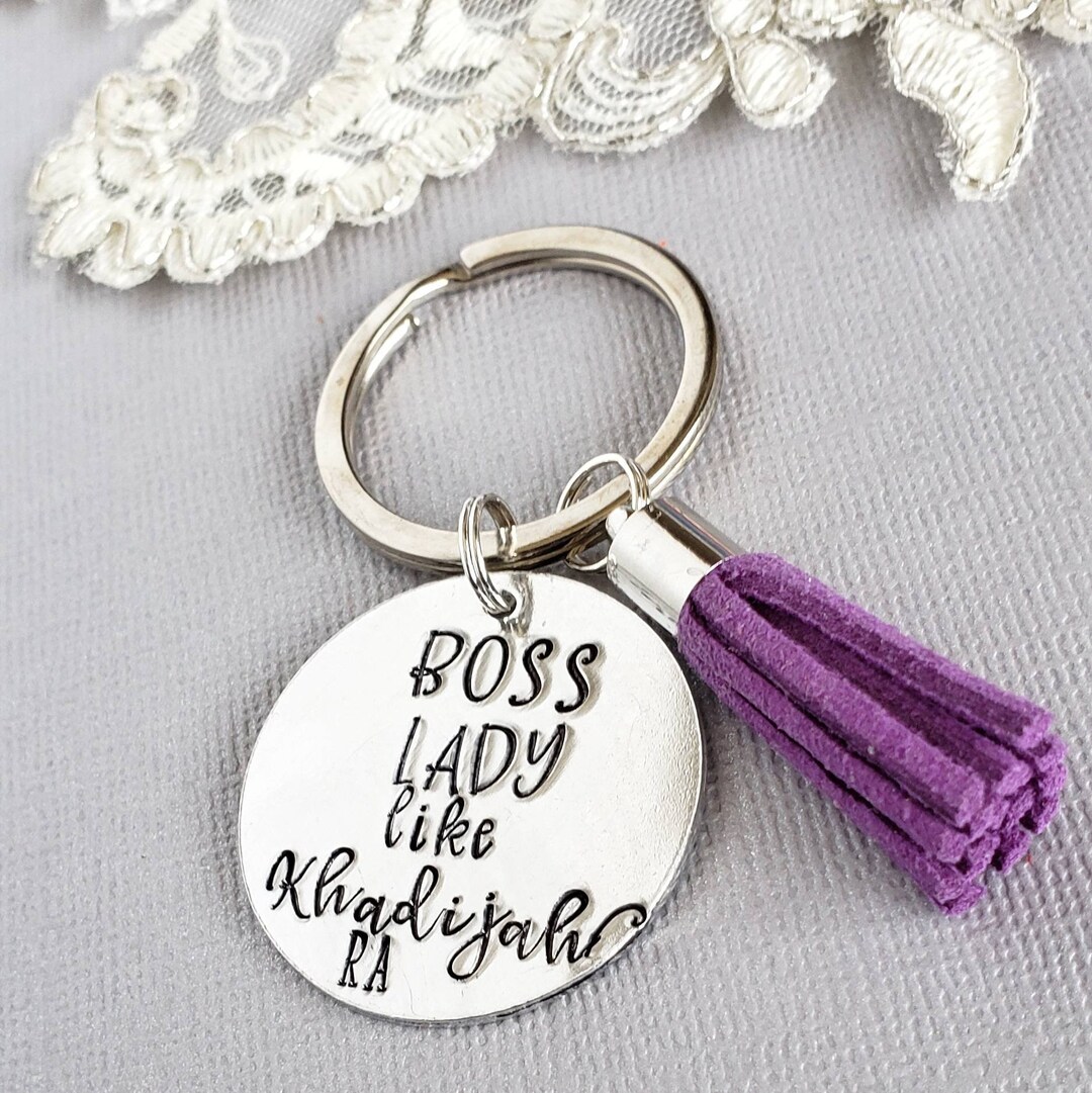 Boss Lady Khadijah, Personalized Islamic Keychain, Eid Gift, Ramadan ...