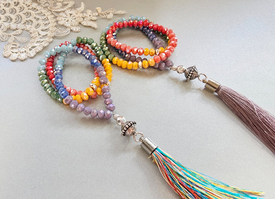 Rainbow Tasbih Personalized, Tasbeeh, Tasbih Favor, Islamic Prayer Bead ...