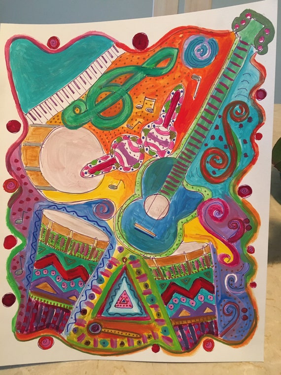 Instrumentos Musicales De Arte Abstracto