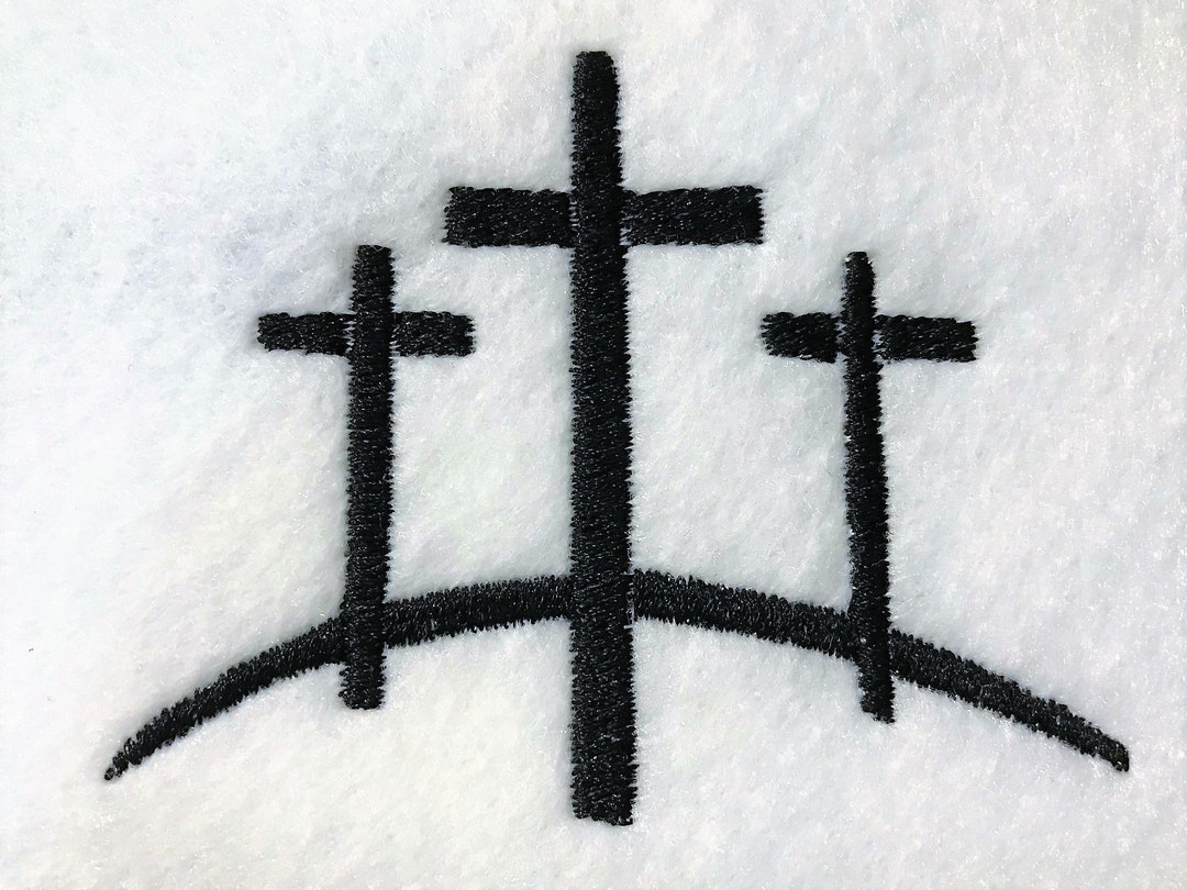 Three Crosses 4x4 Machine Embroidery File, Instant Download - Etsy