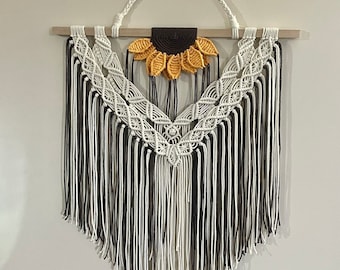 Macrame Wall Hanging / Sunflower / Boho Home Decor / Bohemian Style ...
