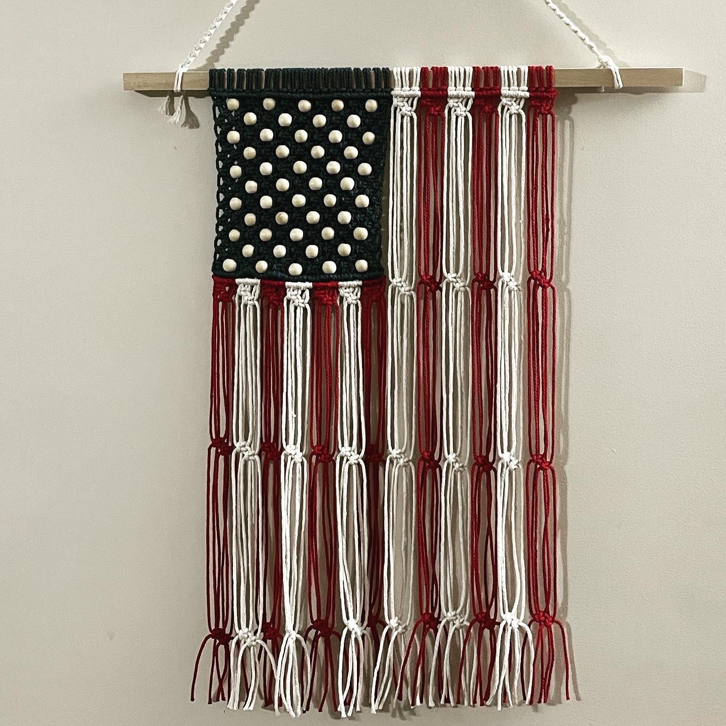 Handmade Macrame American Flags - Etsy