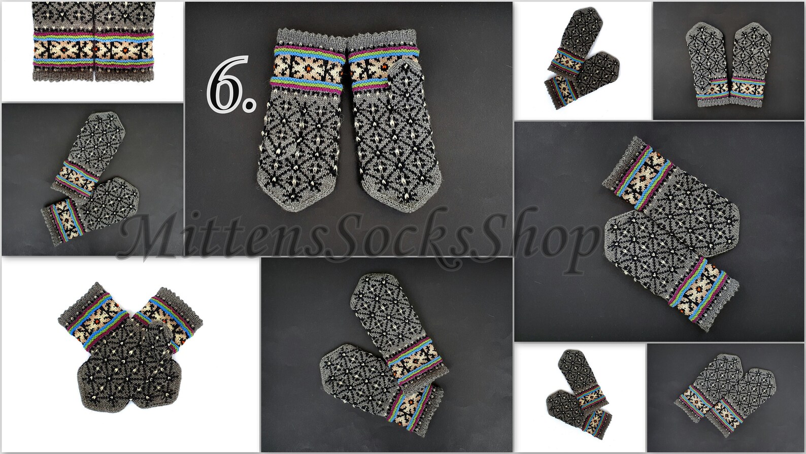 Hand Knitted Wool Mittens: Scandinavian Latvian Style - Etsy