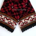 Hand Knitted Red Black White Mittens, Latvian Mittens, Hand Knit Red ...