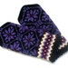 Purple Black Mittens, Purple Black Gloves, Hand Knitted Wool Gloves ...