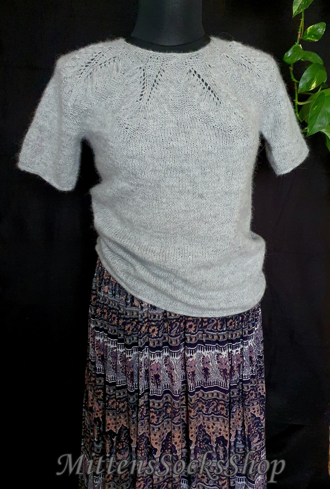 Hand Knit Gray Sweater Gray Womens Jumper Gray Mohair - Etsy