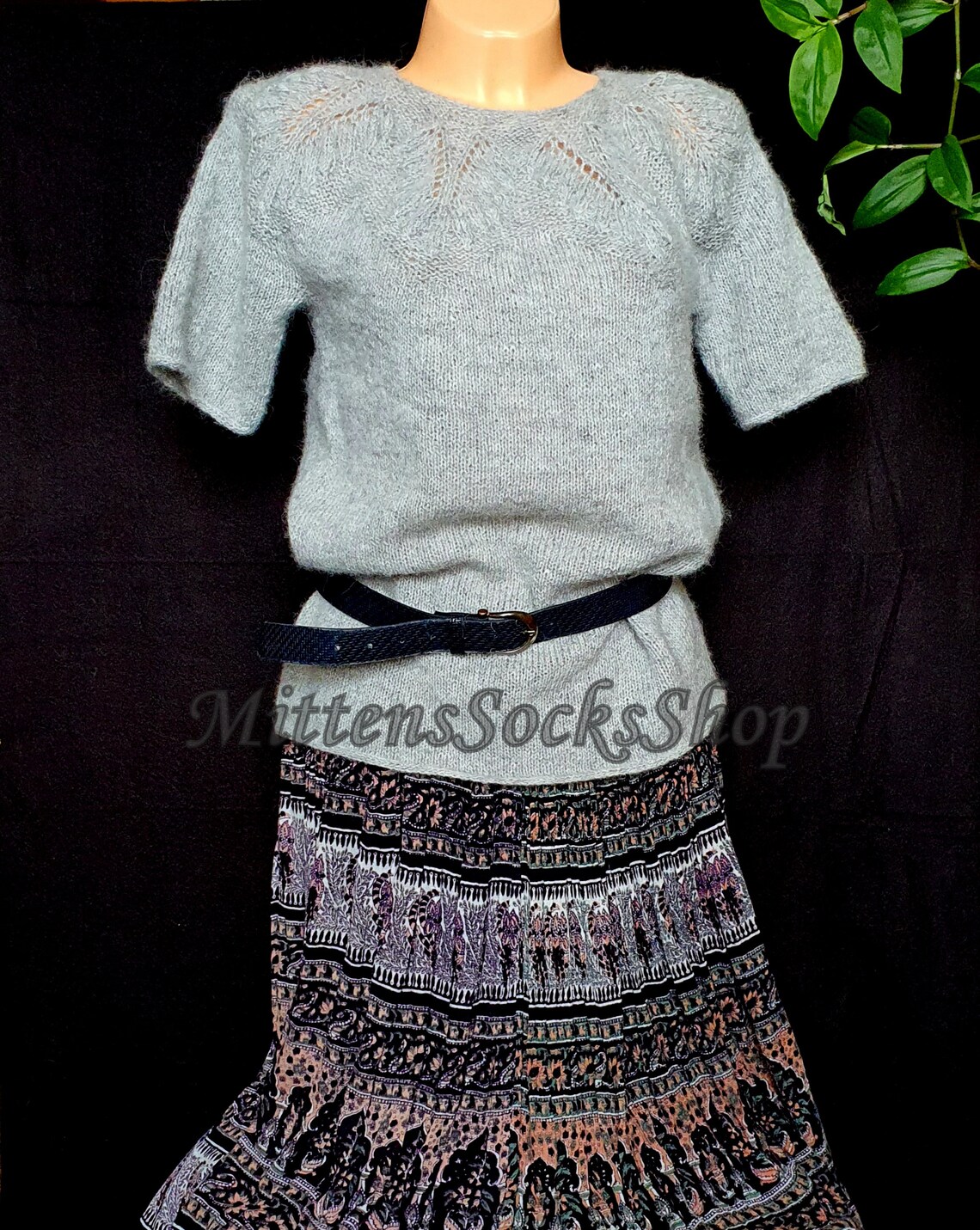 Hand Knit Gray Sweater Gray Womens Jumper Gray Mohair - Etsy