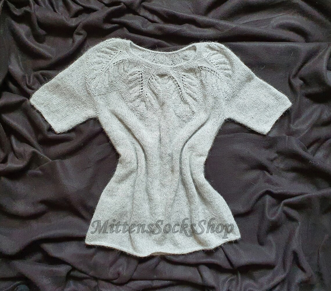 Hand Knit Gray Sweater Gray Womens Jumper Gray Mohair - Etsy