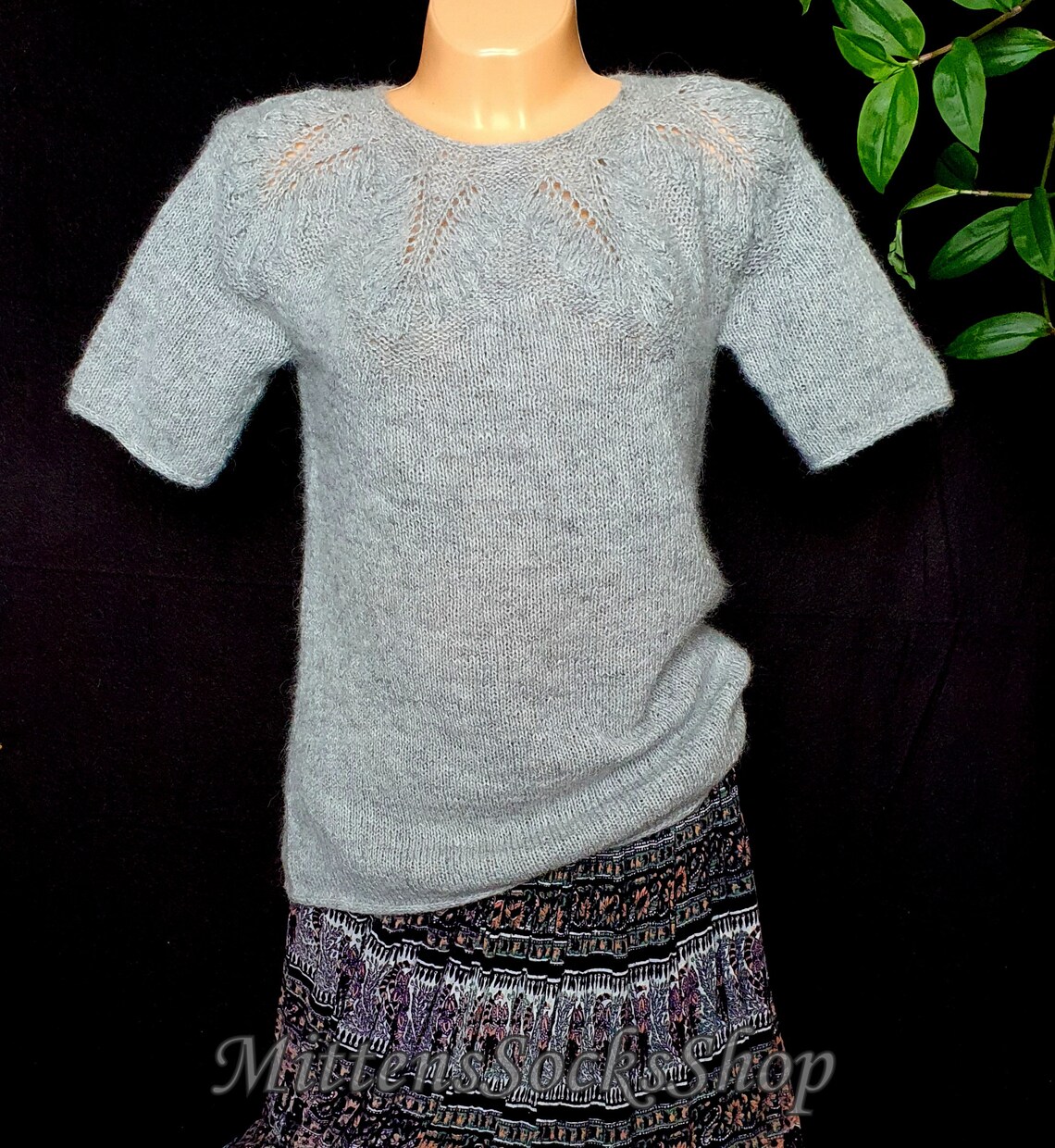Hand Knit Gray Sweater Gray Womens Jumper Gray Mohair - Etsy