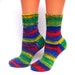 Blue Green Red Yellow Socks, Hand Knitted Blue Green Red Yellow Womens ...